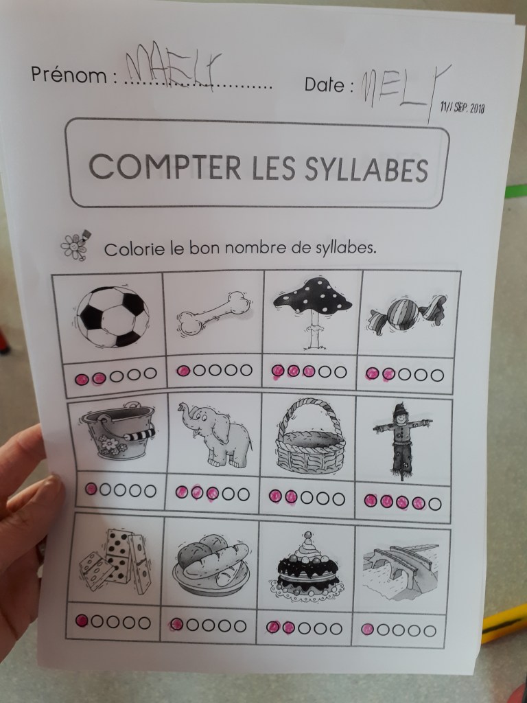 Séquence sur les syllabes orales en grande section – Le blog d'Ann